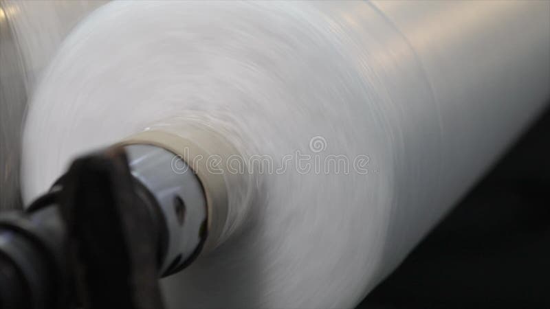 Pliester Manufacturing Process. Roll-up of Non-woven Fabric in a ...
