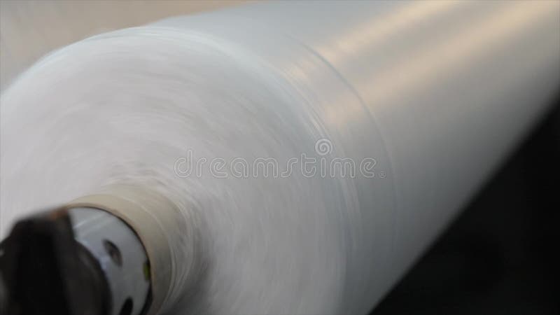 Pliester Manufacturing Process. Roll-up of Non-woven Fabric in a ...