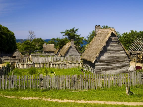 Plimoth Plantation stock image. Image of 17th, home, plantation - 10185753