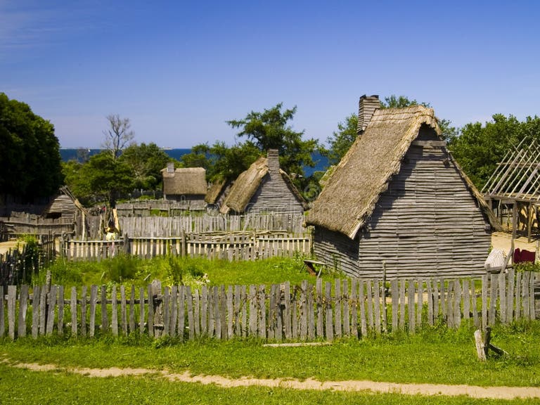 Plimoth Plantation stock image. Image of 17th, home, plantation - 10185753