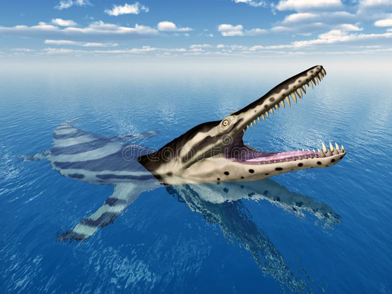 Pliosaur Kronosaurus stock illustration. Illustration of generated ...