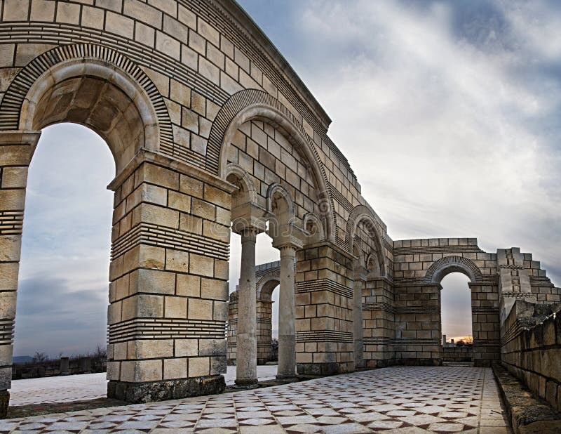 Pliska midieval town stock image. Image of blue, europe - 13964123