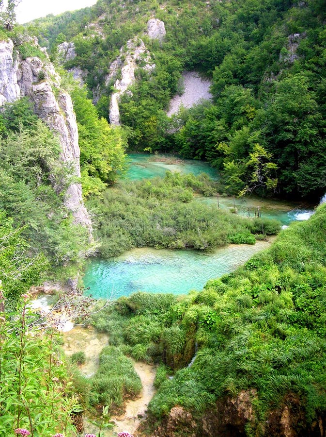 Waterfalls in Plitvice Park Stock Image - Image of national, creek: 4590397