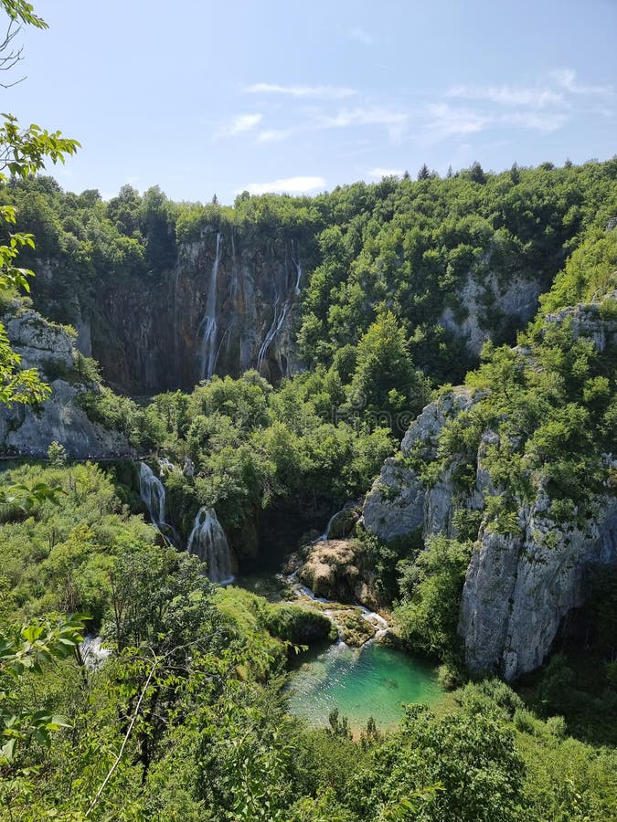 Plitvice Lakes. Main view. stock photo. Image of vegetation - 229277632