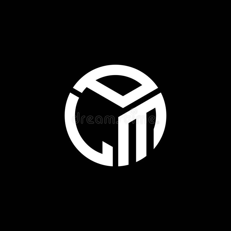 PLM Letter Logo Design on Black Background. PLM Creative Initials ...