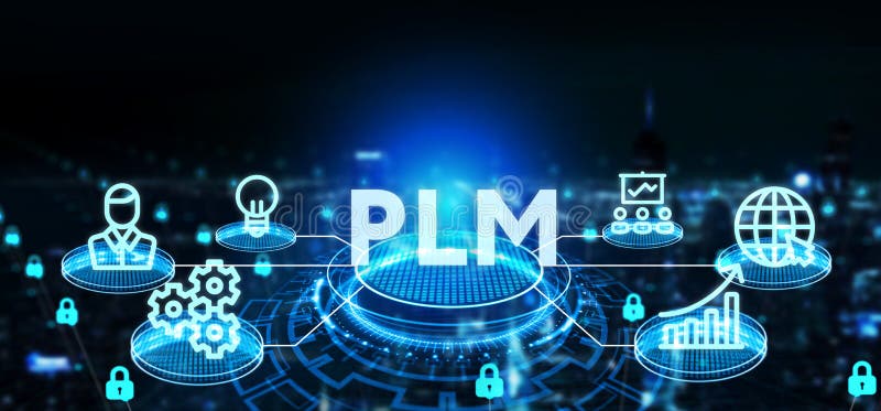PLM Product Lifecycle Management System Technology Concept. Technology ...