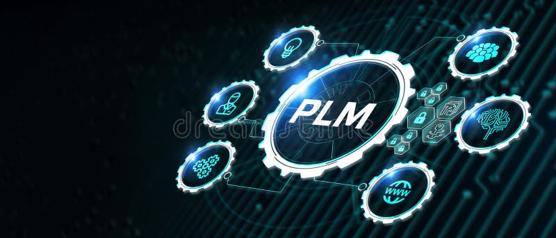 PLM Product Lifecycle Management System Technology Concept. Technology ...