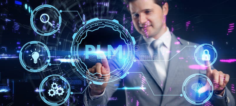 PLM Product Lifecycle Management System Technology Concept. Technology ...