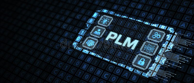 PLM Product Lifecycle Management System Technology Concept. Technology ...