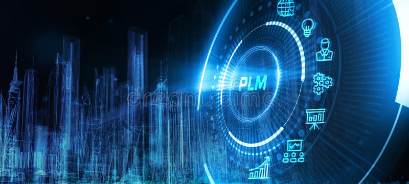 PLM Product Lifecycle Management System Technology Concept. Technology ...