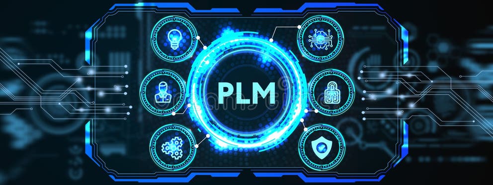 PLM Product Lifecycle Management System Technology Concept. Technology ...