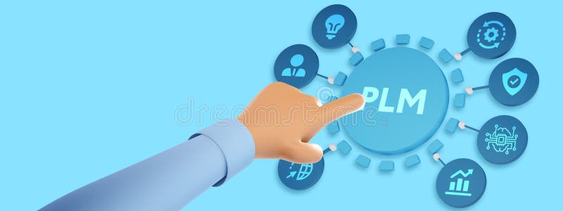 PLM Product Lifecycle Management System Technology Concept. Technology ...