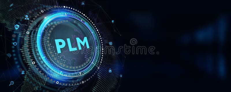 PLM Product Lifecycle Management System Technology Concept. Technology ...