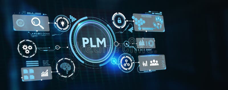 PLM Product Lifecycle Management System Technology Concept. Technology ...