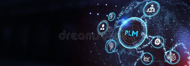 PLM Product Lifecycle Management System Technology Concept. Technology ...