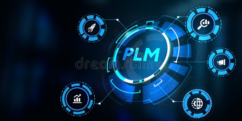 PLM Product Lifecycle Management System Technology Concept. Technology ...