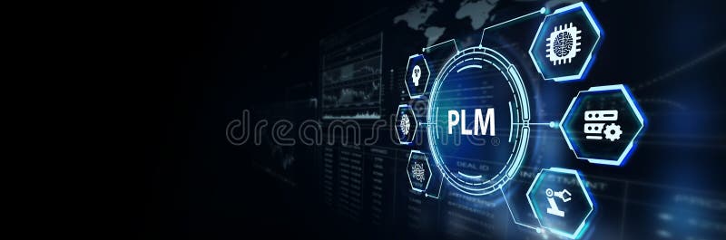 PLM Product Lifecycle Management System Technology Concept. Technology ...
