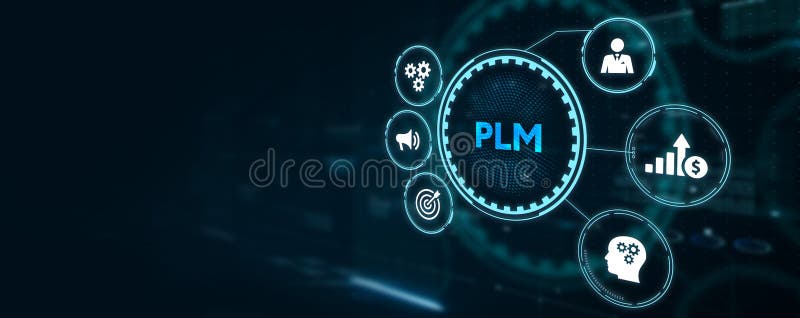 PLM Product Lifecycle Management System Technology Concept. Technology ...
