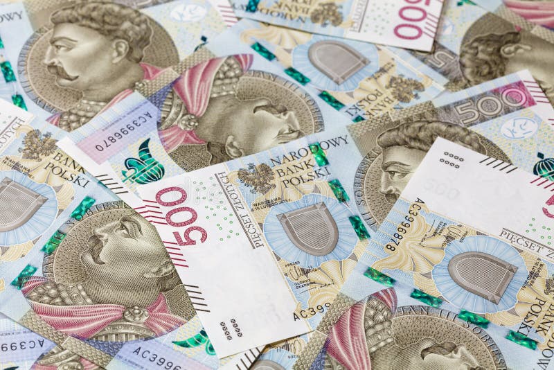 500 PLN Banknotes on Financial Newspaper Stock Photo - Image of company ...