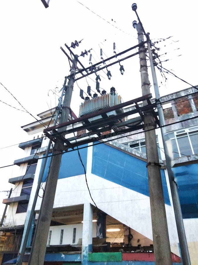 PLN electric transformer stock image. Image of high - 322676067