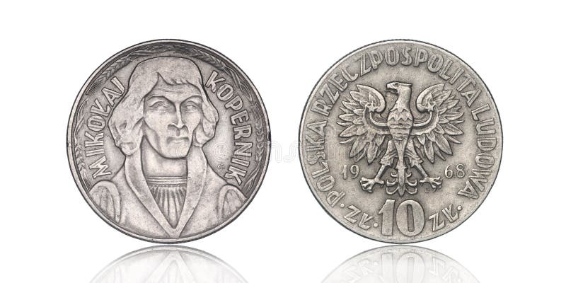 PLN 10, 1968 - Nicolaus Copernicus Stock Image - Image of obverse ...