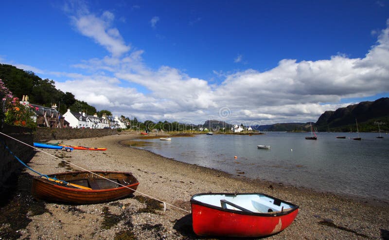 Plockton Beach in Summer, Scotland Stock Photo - Image of carron ...