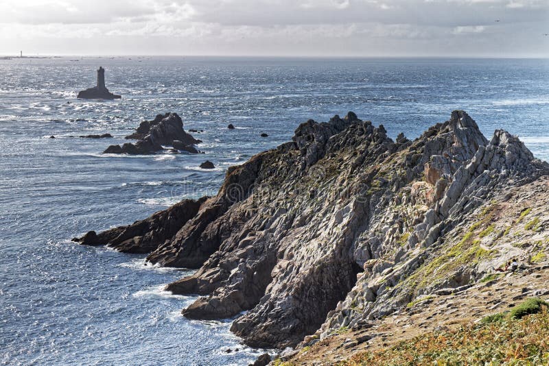 Pointe Du Raz in Plogoff, Bretagne, Frankreich Stockfoto - Bild von ...