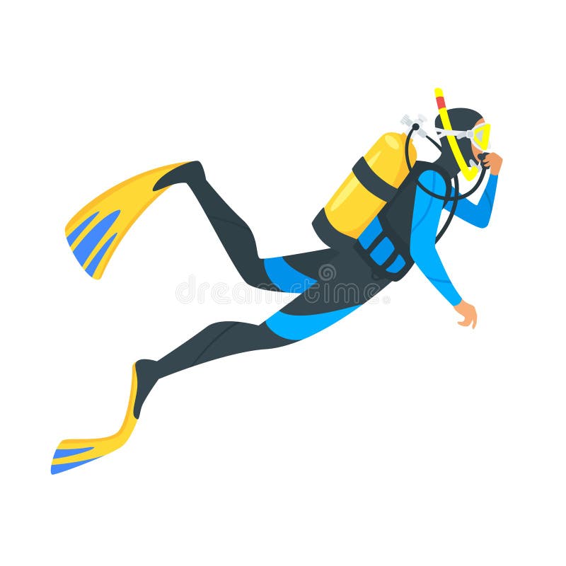 Plongeur Sur Le Fond Marin Stock Illustrations, Vecteurs, & Clipart ...