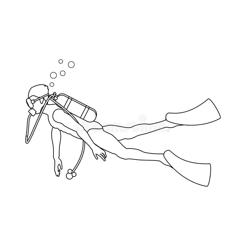 Plongeur Vector Illustration Illustration de Vecteur - Illustration of ...