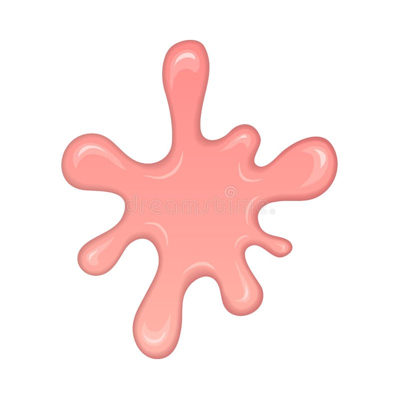 Plons van roze kauwgom vector illustratie. Illustration of bobbel ...