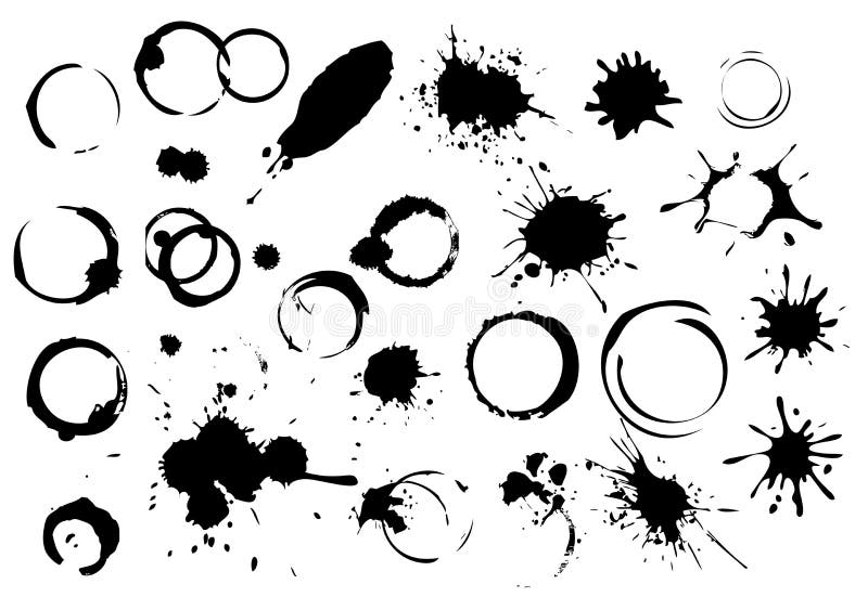 De Vlekkenplonsen Van Koptekens Stock Illustratie - Illustration of ...