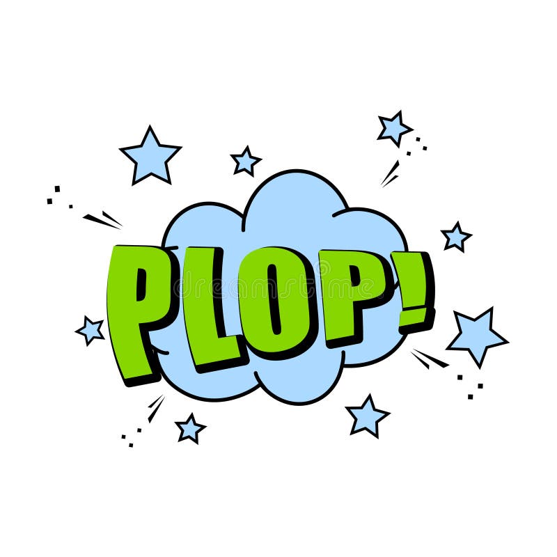 Plop Comic Icon, Speech Bubble with Expression Stock Vector ...