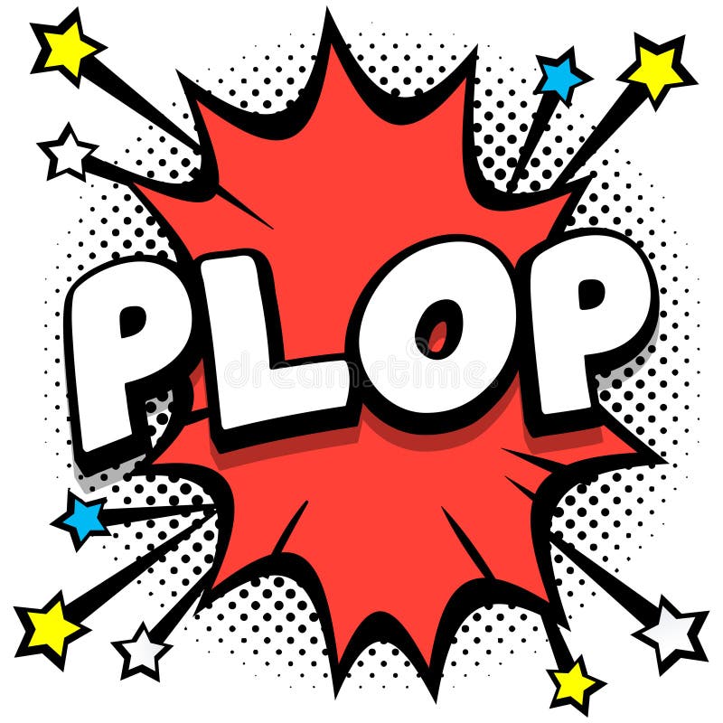 Plop Pop Art Comic Speech Bubbles Book Sound Effects Stock Vector ...