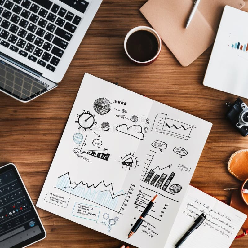 Plot-focused Marketing Image for Business Strategy. Stock Illustration ...