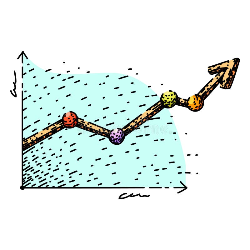 Plot Graph Sketch Hand Drawn Vector Stock Vector - Illustration of ...