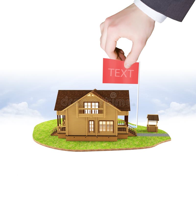 Plot with house model stock illustration. Illustration of agreement ...