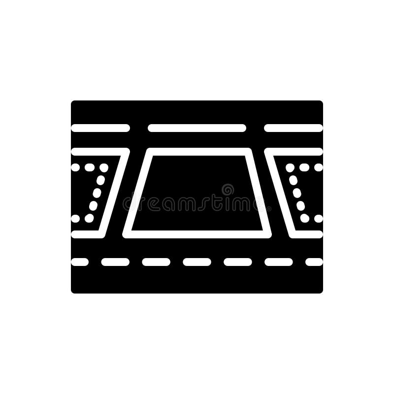 Black Solid Icon for Plot, Location and Architecture Stock Vector ...