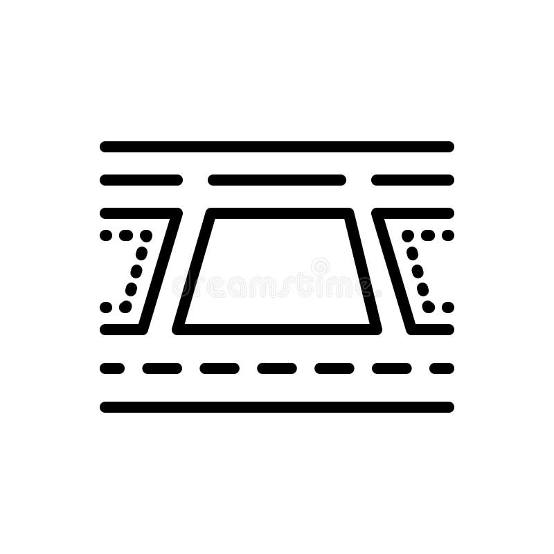 Black Line Icon for Plot, Property and Residential Stock Vector ...