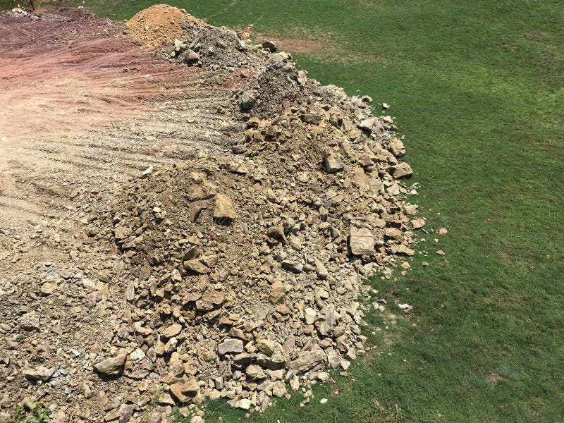 Plot of Land Under Dirt Leveling Works Stock Photo - Image of business ...