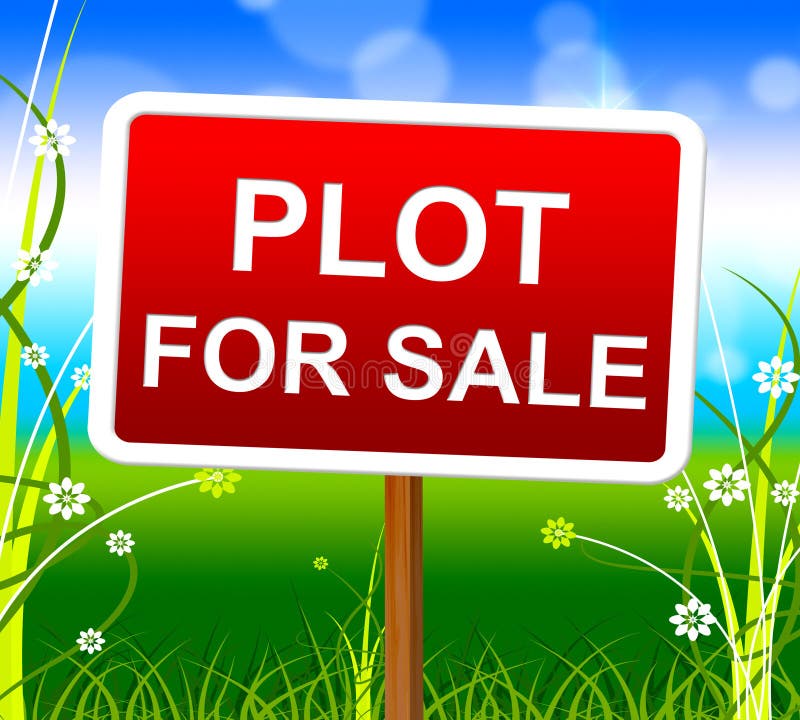 Plot For Sale Represents Real Estate Agent And Lands Stock Illustration ...