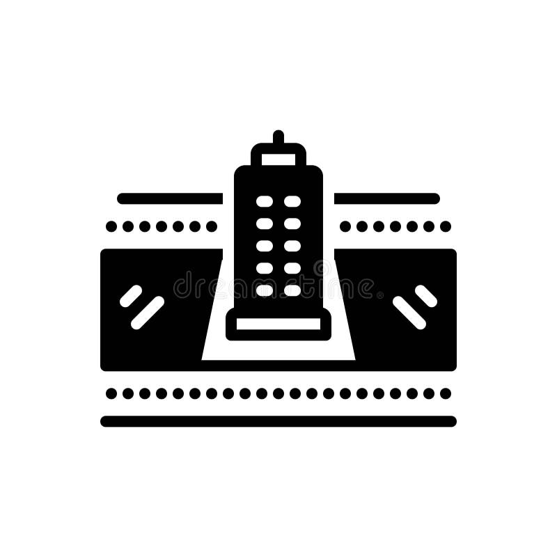 Black Solid Icon for Plots, Land and Estate Stock Vector - Illustration ...