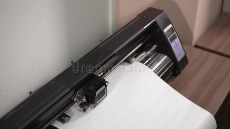 Flatbed plotter. stock video. Video of head, banner - 314996831