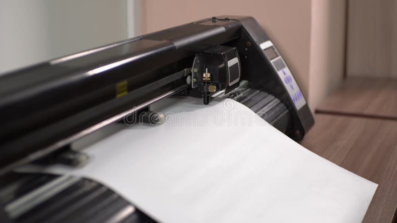 Plotter cutting stock footage. Video of selfadhesive - 313632944