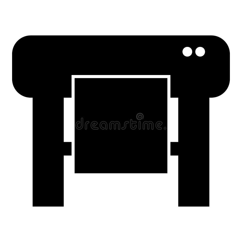 Plotter Icon Black Color Illustration Flat Style Simple Image Stock ...