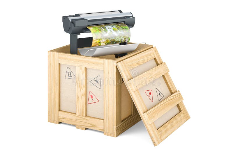 Plotter, Large Format Inkjet Printer with Five Golden Stars, 3D ...