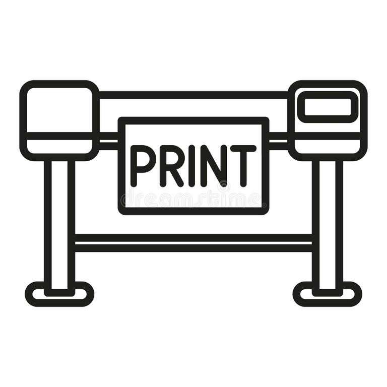 Plotter Print Icon Outline Vector. Printer Machine Stock Illustration ...