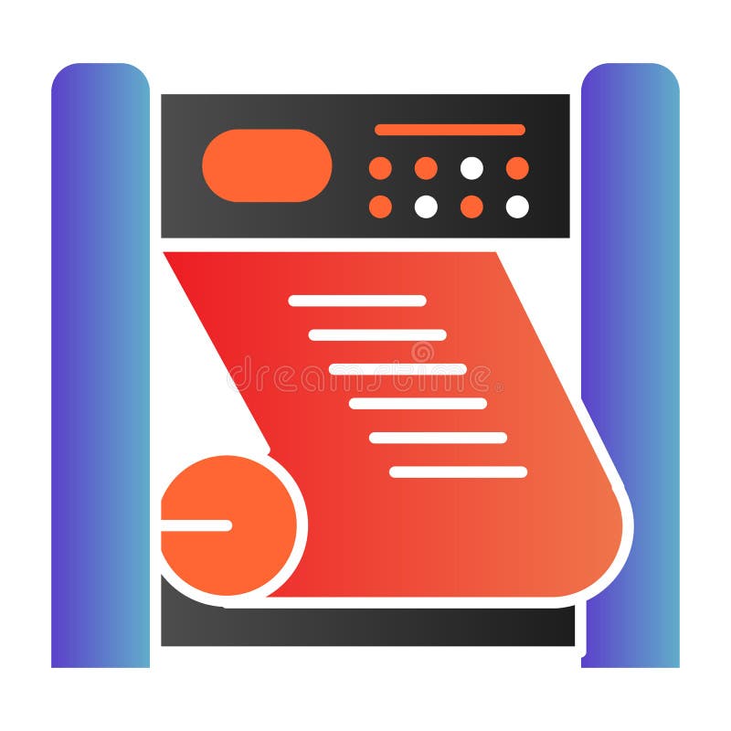 Plotter Printing Flat Icon. Large Format Printer Color Icons in Trendy Flat Style Stock Vector ...