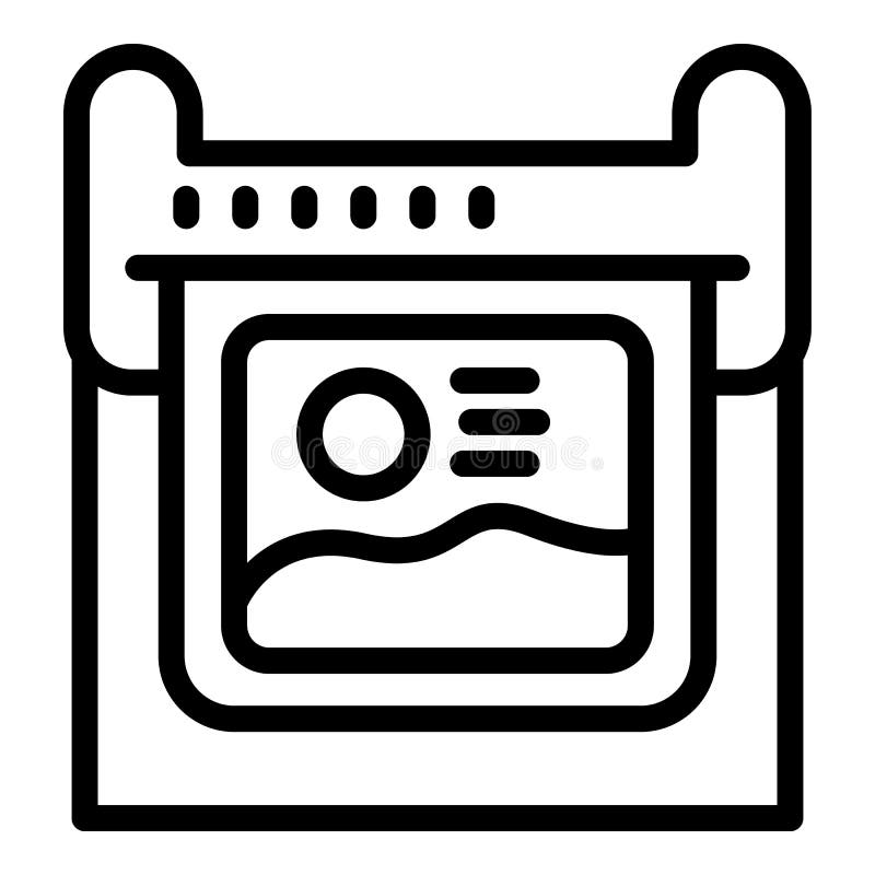 Plotter Printing Icon Outline Vector. Format Offset Stock Illustration ...
