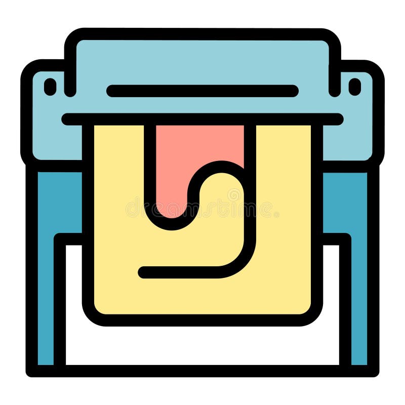 Plotter Printing Icon Vector Flat Stock Vector - Illustration of ...