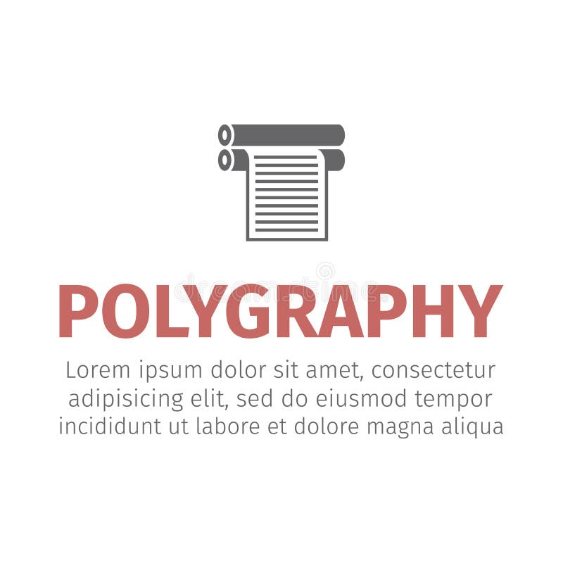 Plotter with Roll of Paper. Logo Design for the Printing Industry ...